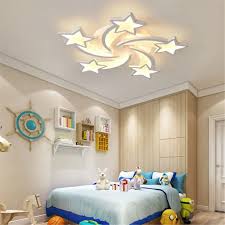 Becailyer Modern LED Ceiling Light, 45W 3-Head Star Shape Flush Mount ...