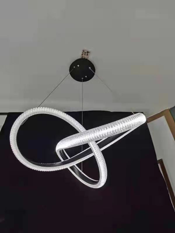 Irregular Curve Shape Pendant Light Chandelier Pendant Light with Blac ...